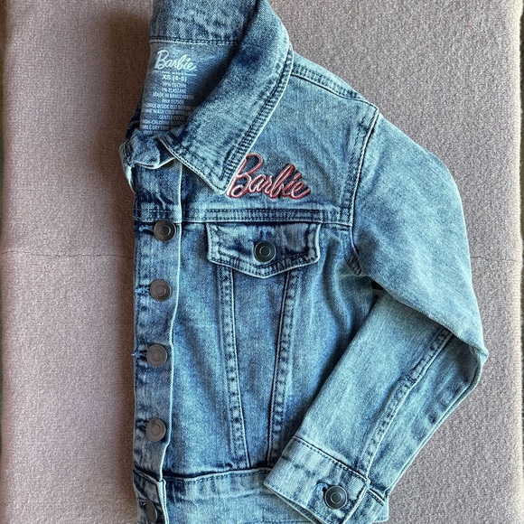 Barbie | Jackets & Coats | Barbie Stonewashed Denim Jacket Nwt Girl ...